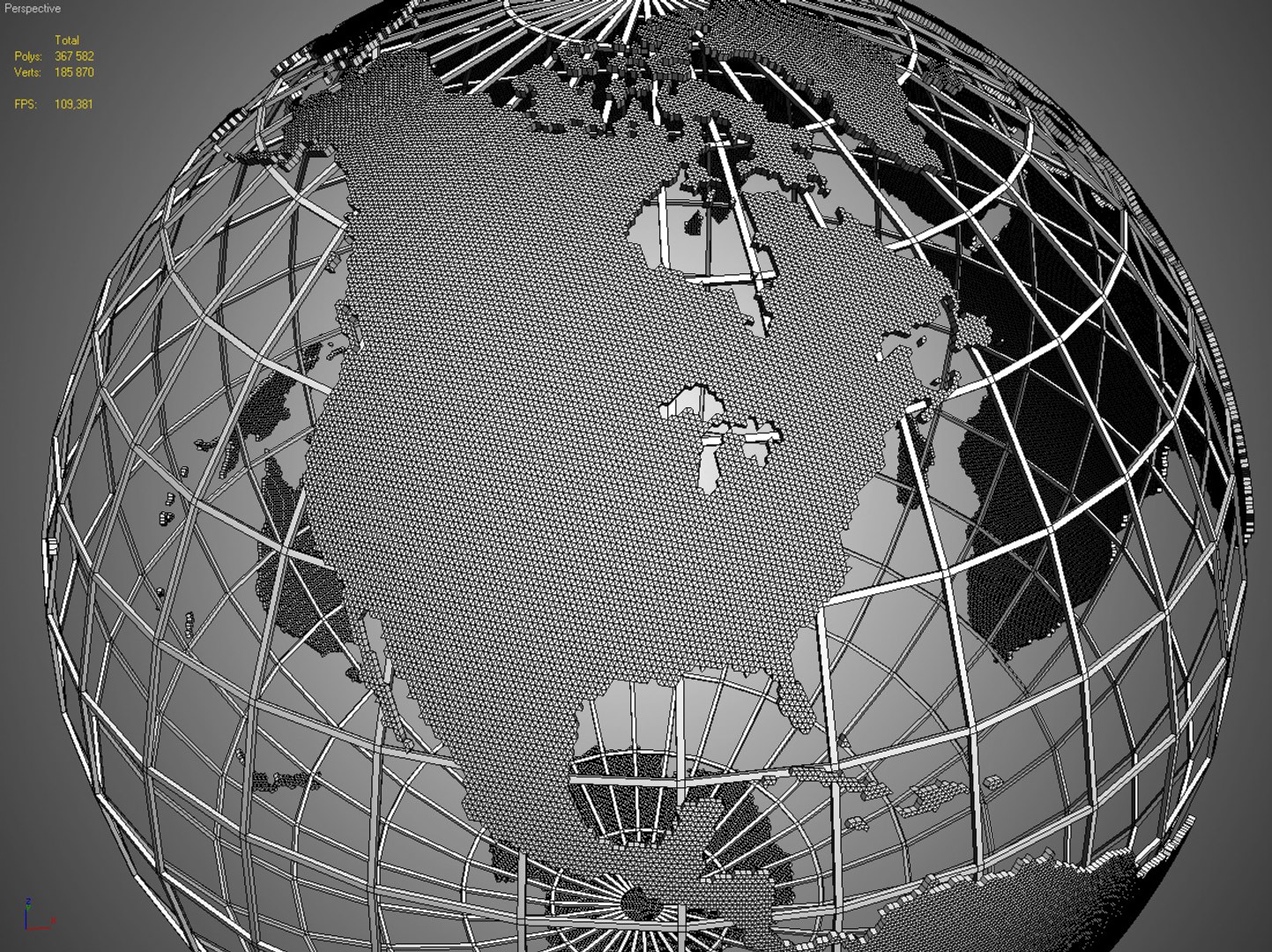 Polygonal Globe 3d Model