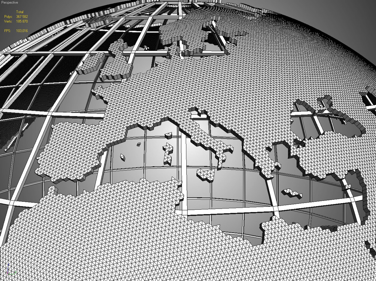 Polygonal Globe 3d Model