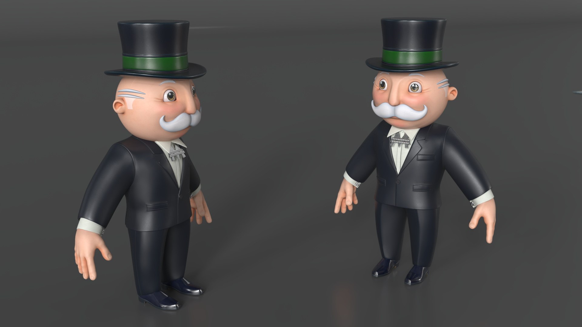 Mr Monopoly A-pose 3D Model - TurboSquid 2276063
