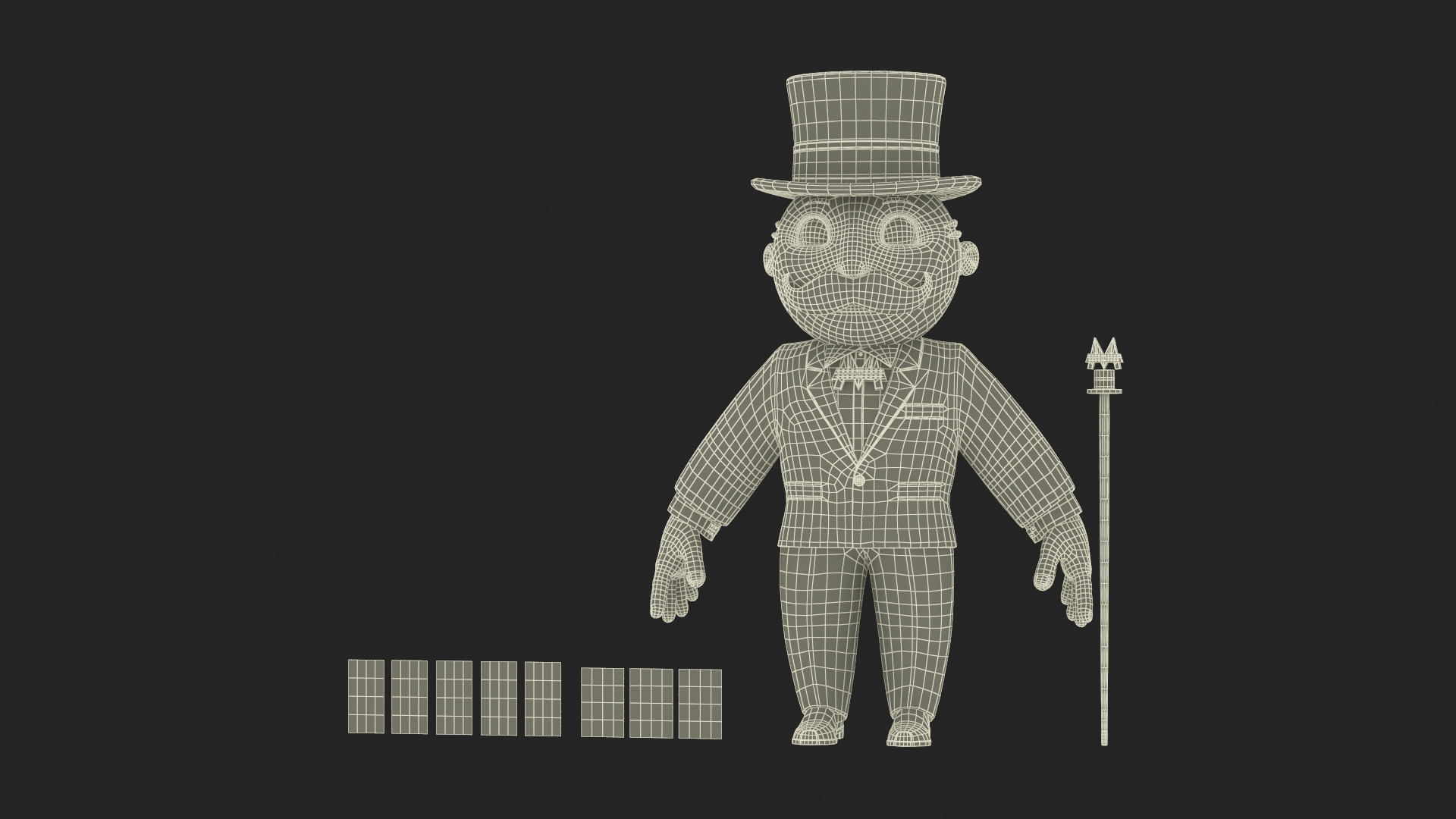 Mr Monopoly A-pose 3D Model - TurboSquid 2276063