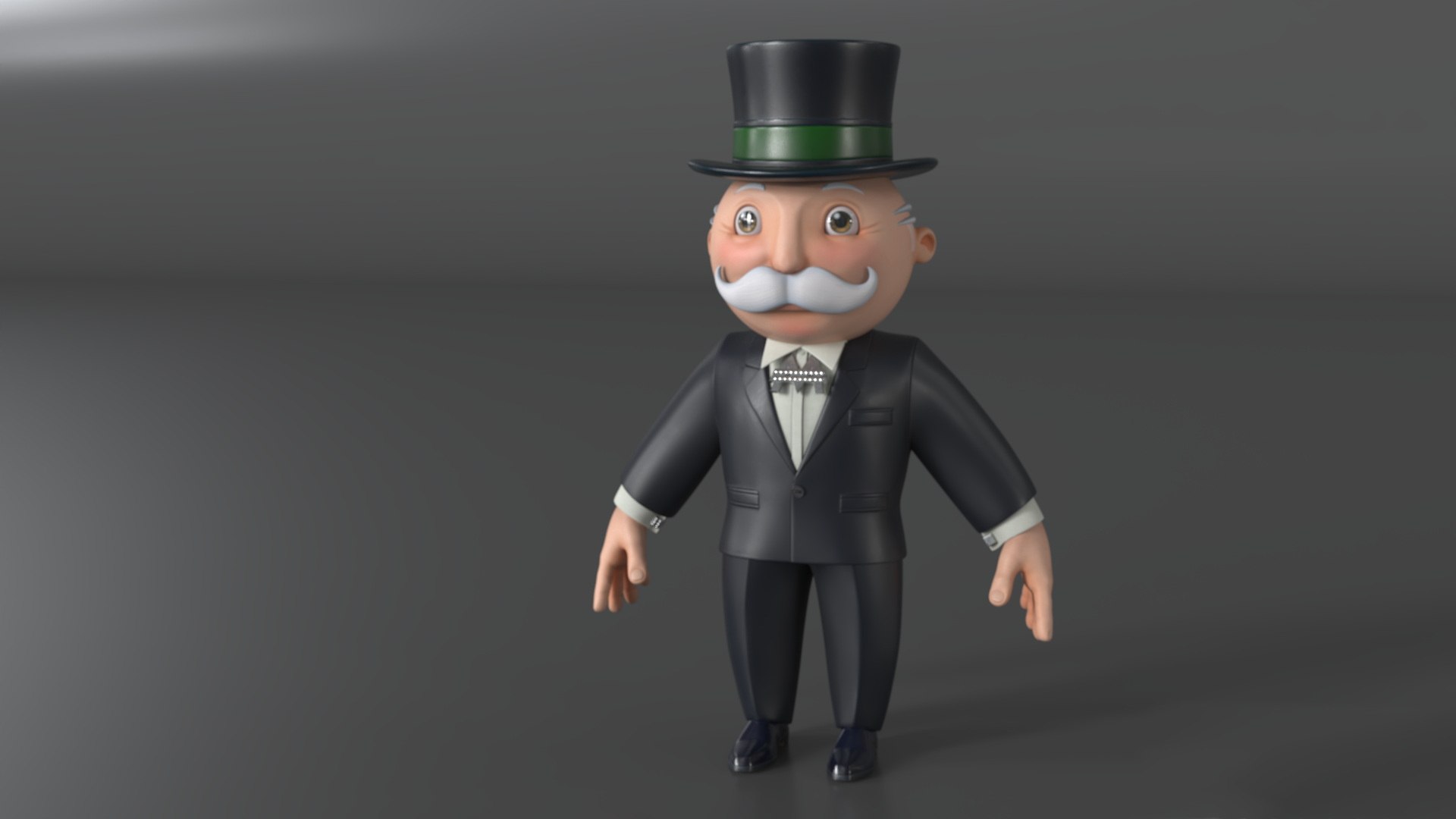 Mr Monopoly A-pose 3D Model - TurboSquid 2276063