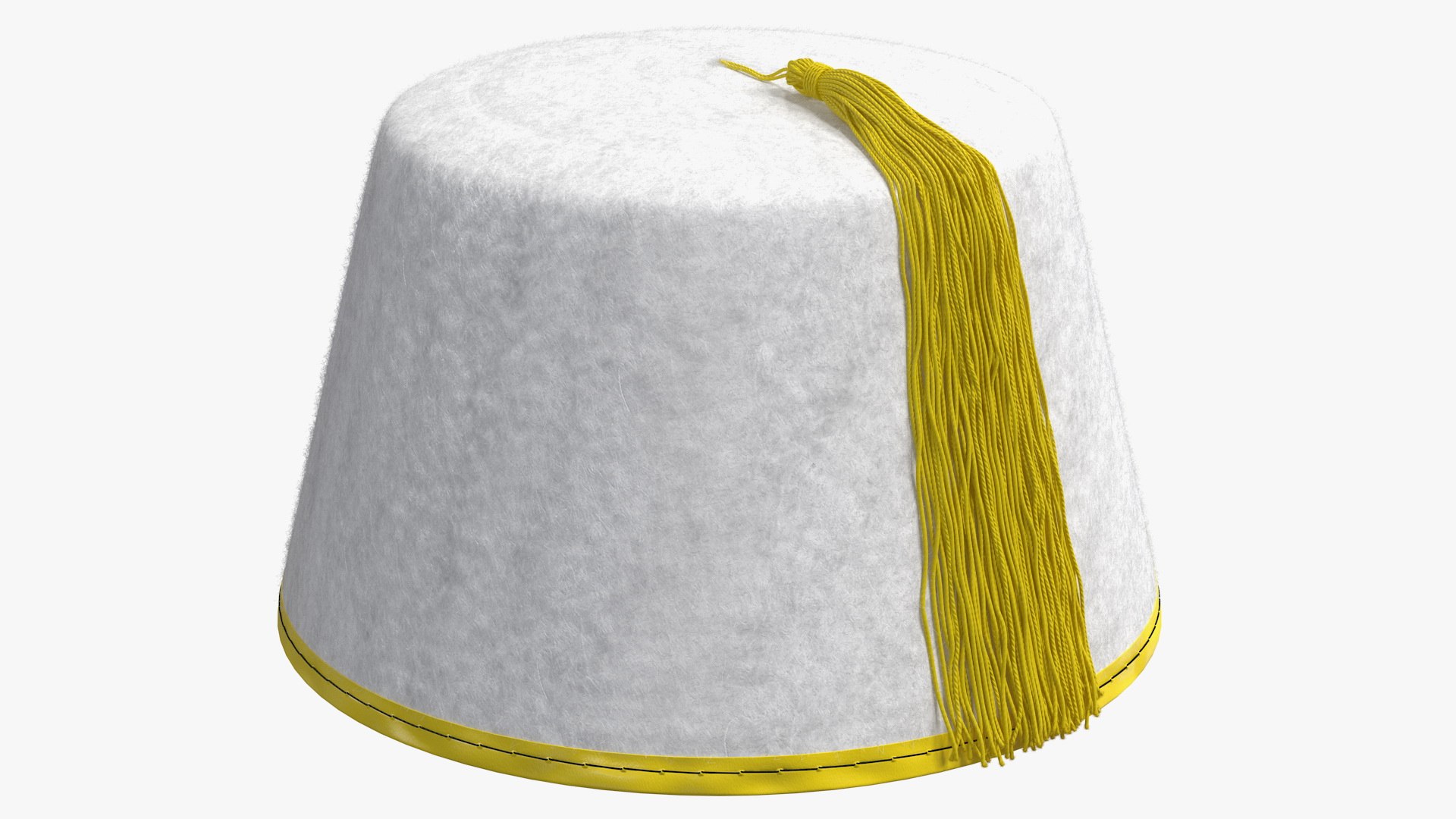 Traditional Arabic White Fez 3D Model - TurboSquid 1682076