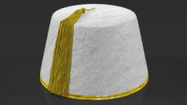 Traditional arabic white fez 3D model - TurboSquid 1682076