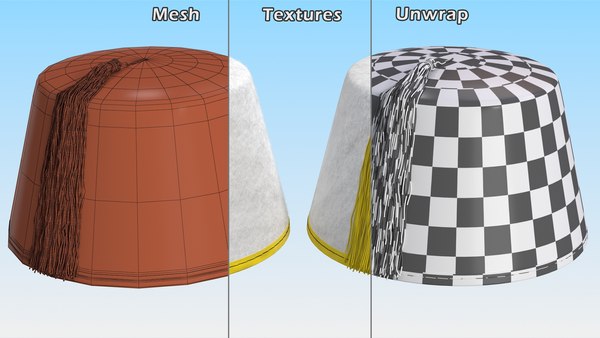 Traditional arabic white fez 3D model - TurboSquid 1682076