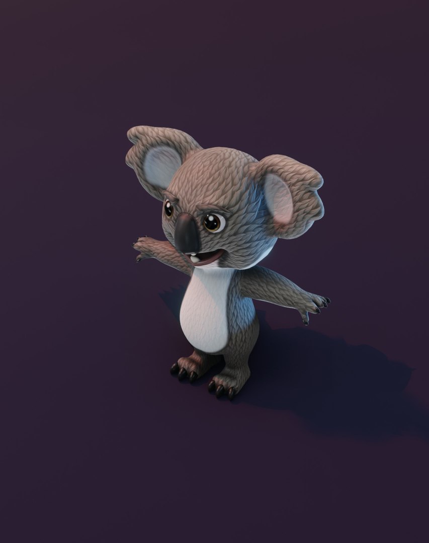3D Cartoon Koala Animated 3D Model - TurboSquid 1979605
