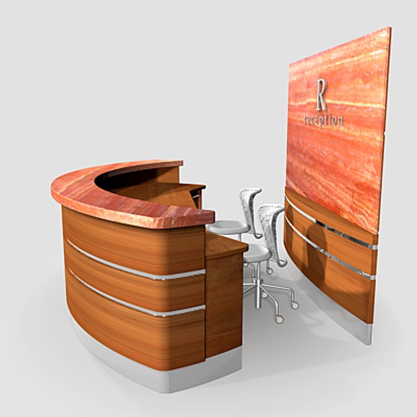 3d model reception table