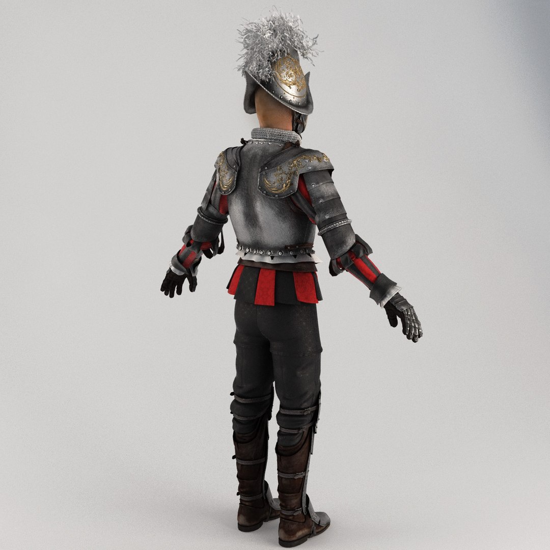 Swiss Guardsmen Vatican Knight 3d Model