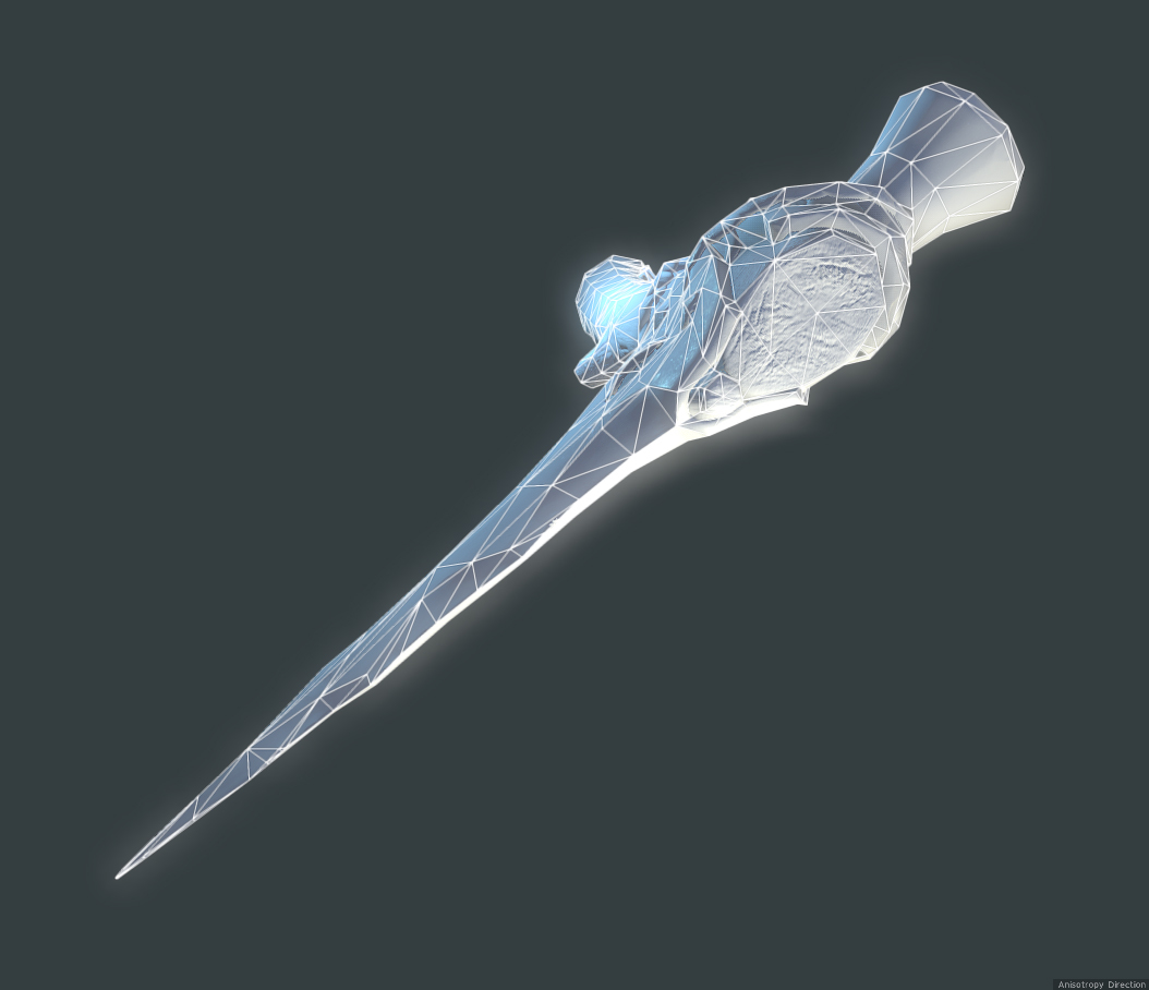 3d model low-poly goblin pickaxe