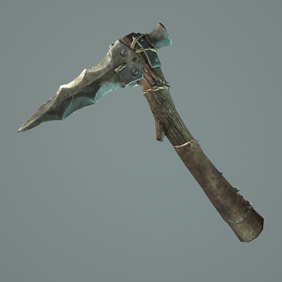 3d Model Low-poly Goblin Pickaxe