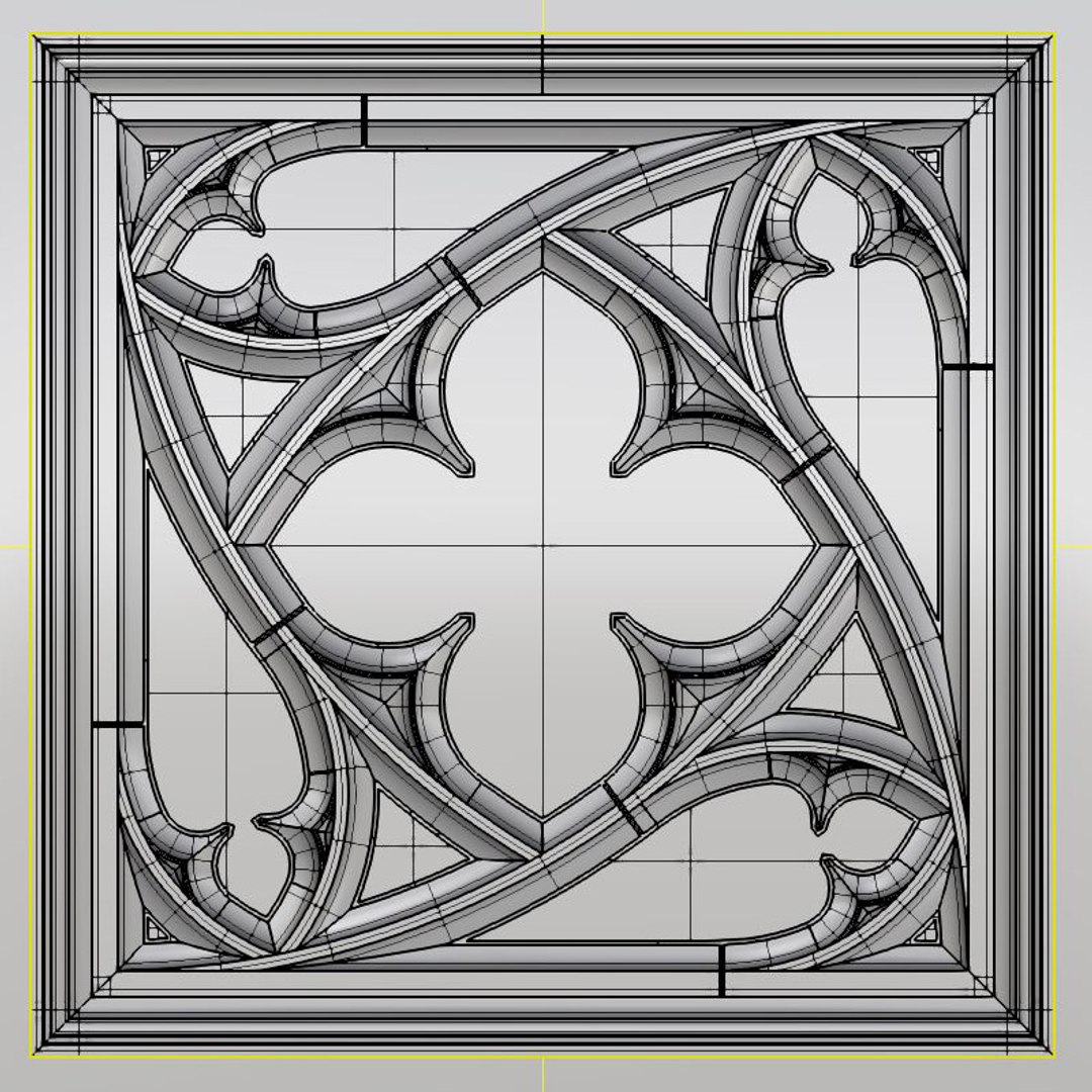 Small Square Gothic Window Max