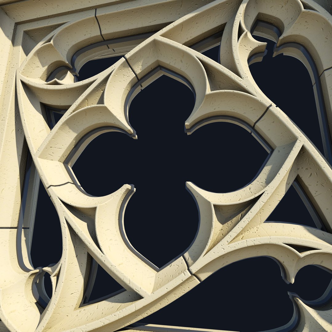 Small Square Gothic Window Max