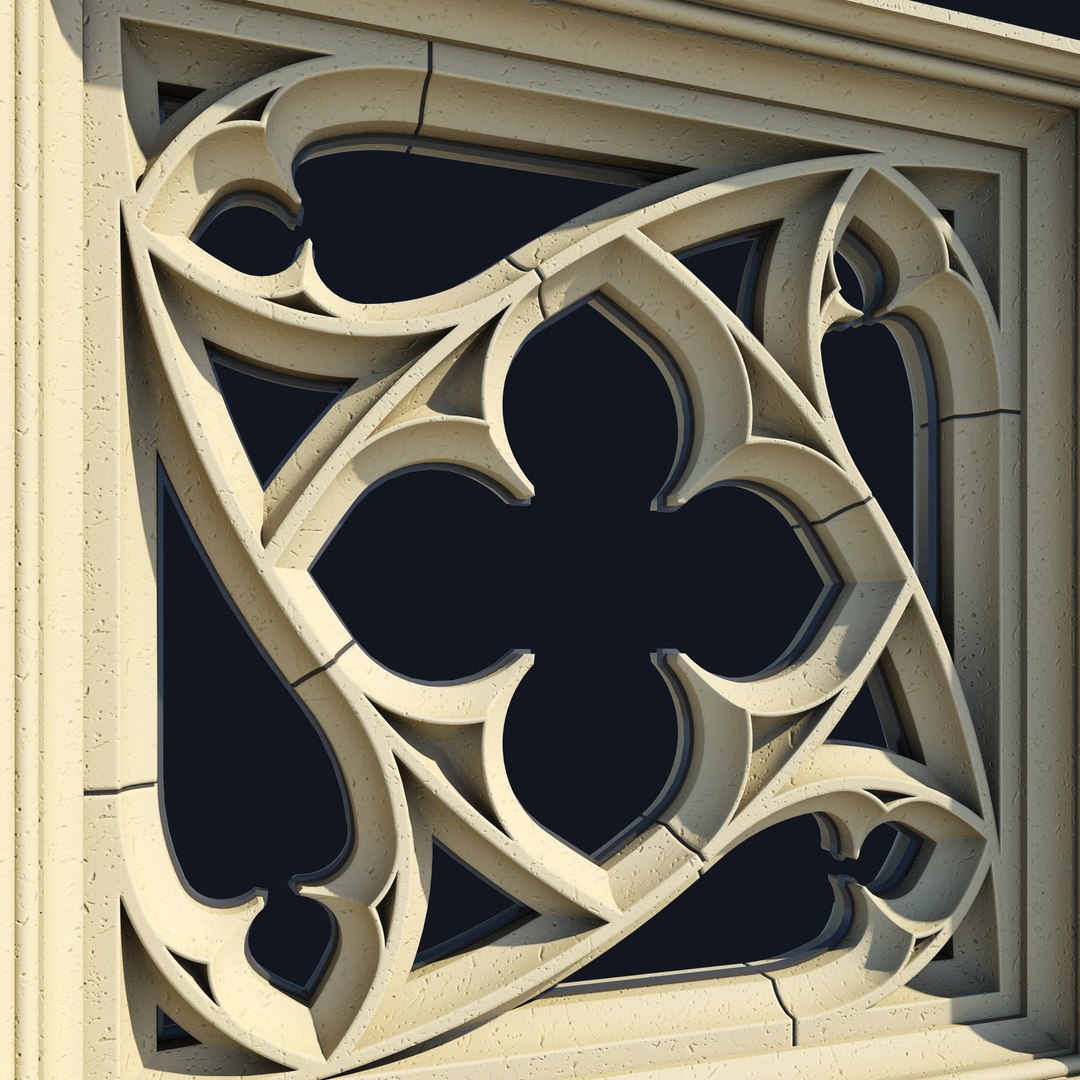 Small Square Gothic Window Max