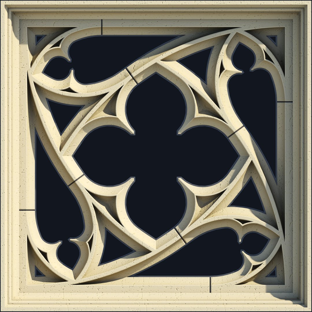 Small Square Gothic Window Max