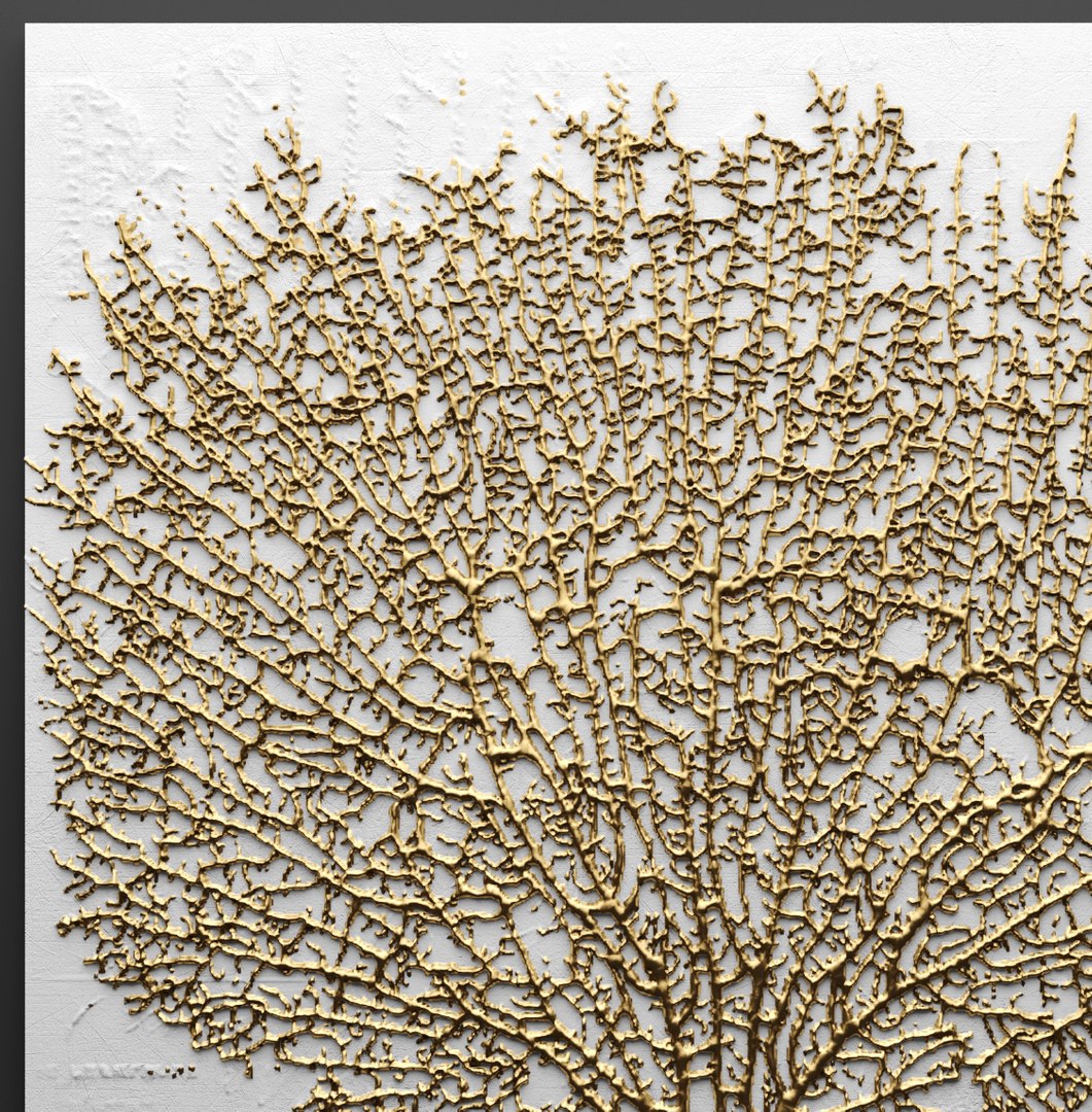 Panel Painting Coral 3d Model