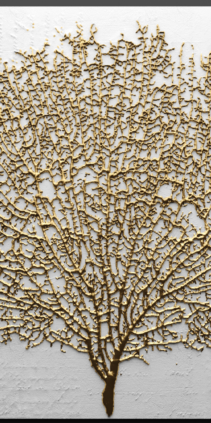 panel painting coral 3d model