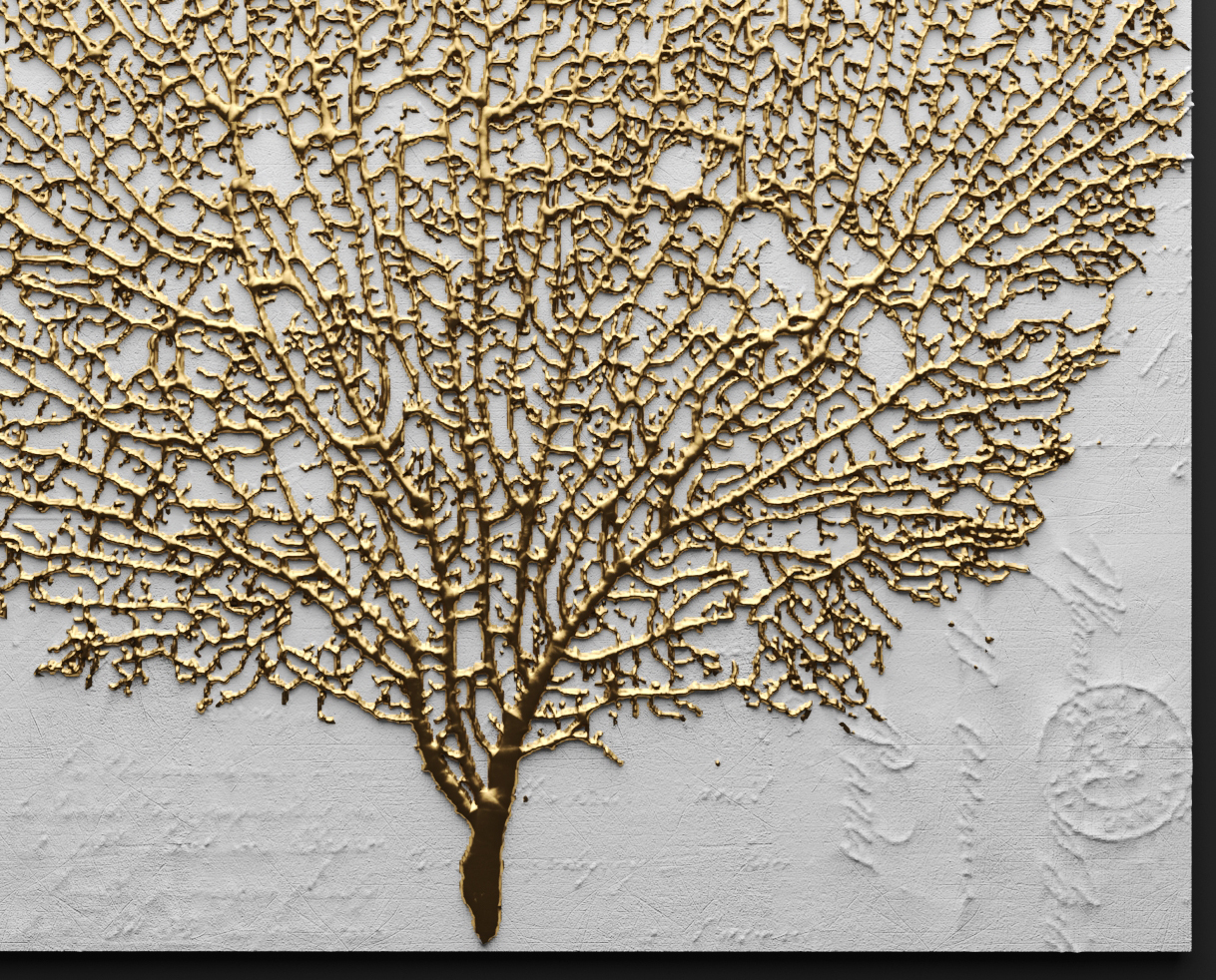 panel painting coral 3d model