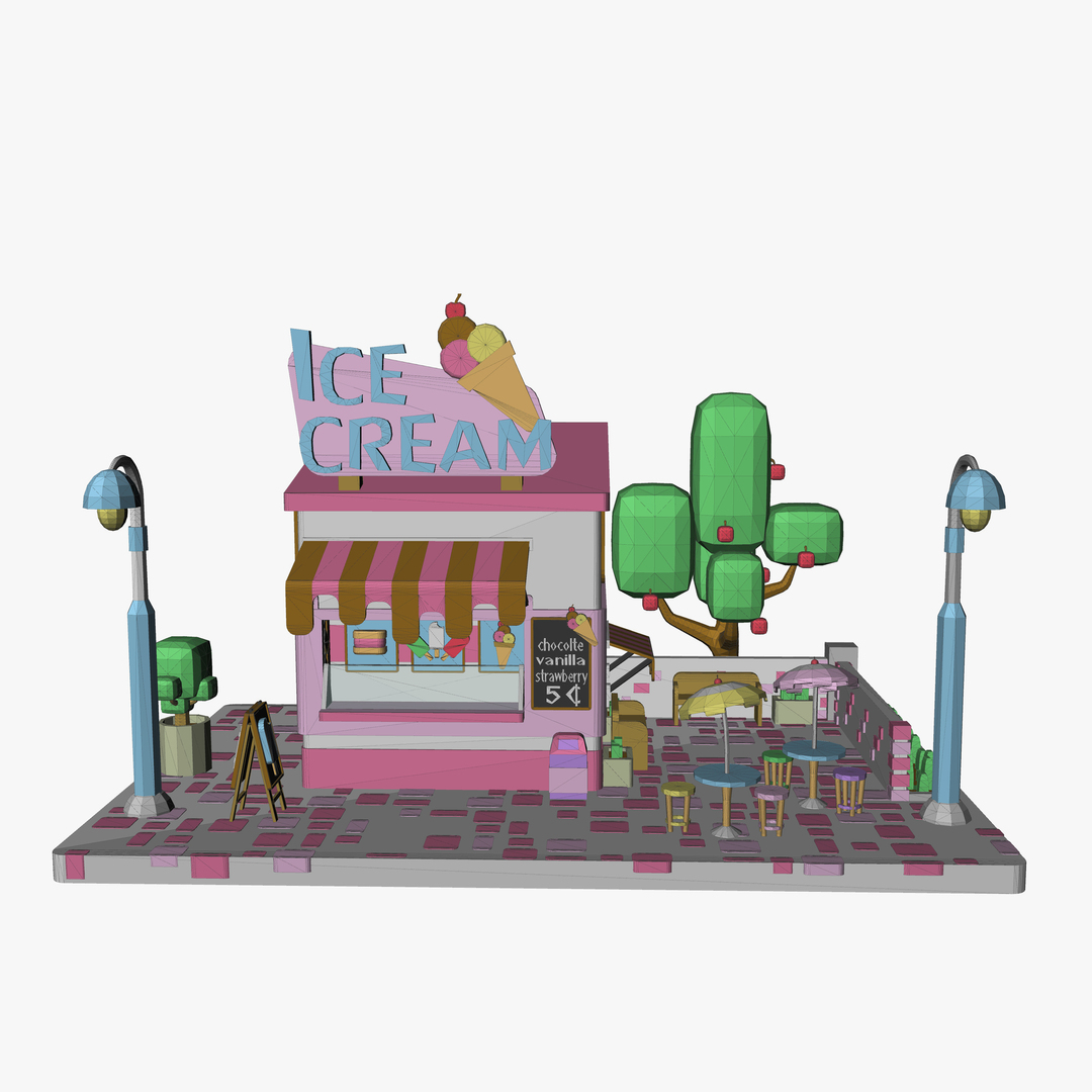 3D 3d Model Ice Cream - TurboSquid 1859690