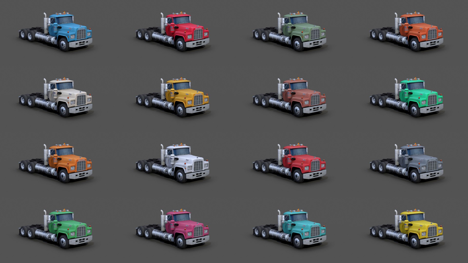 Mack R600S Semi Truck 1989 3D Model - TurboSquid 1862388