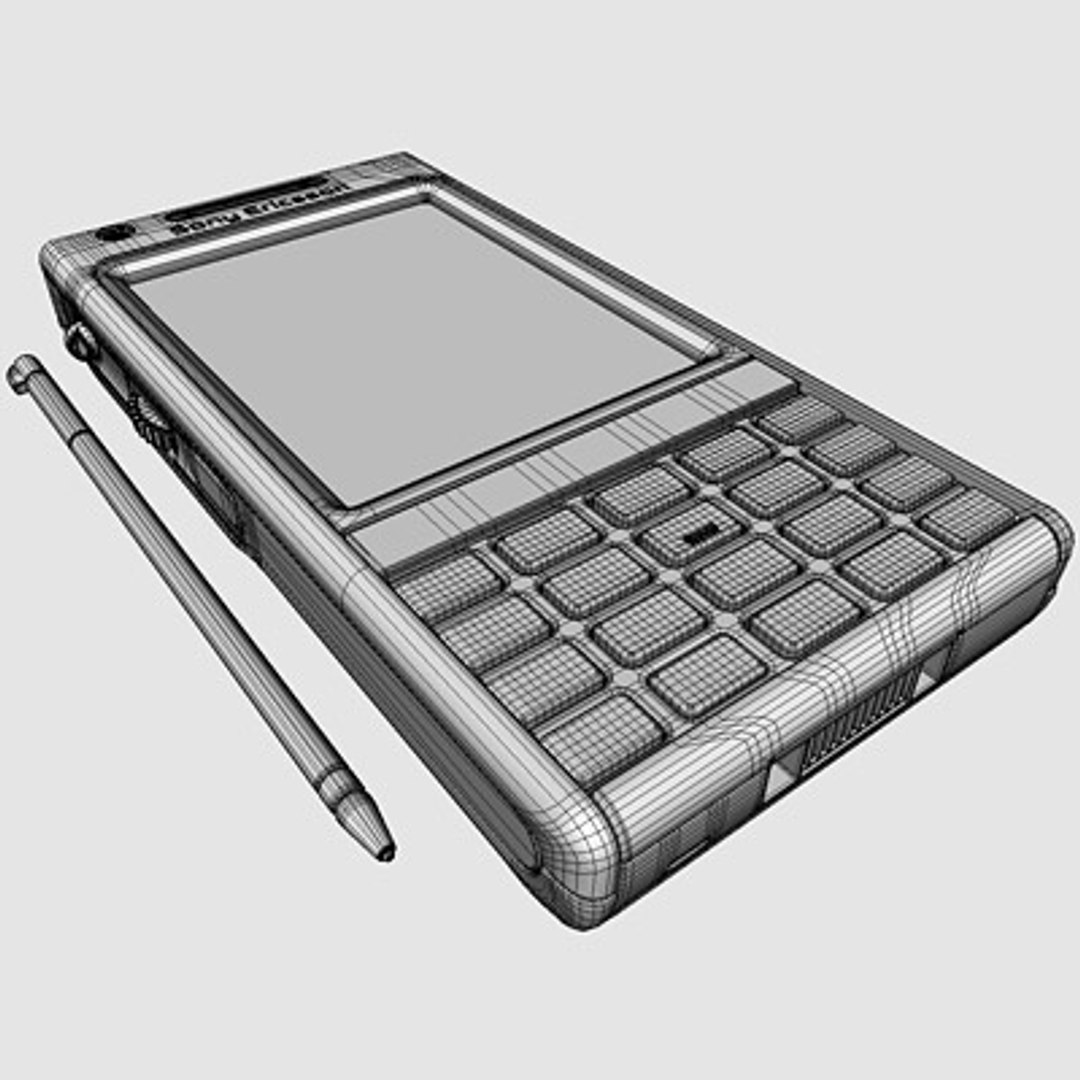 Sony Ericsson P1i Mobile Phone 3d Model