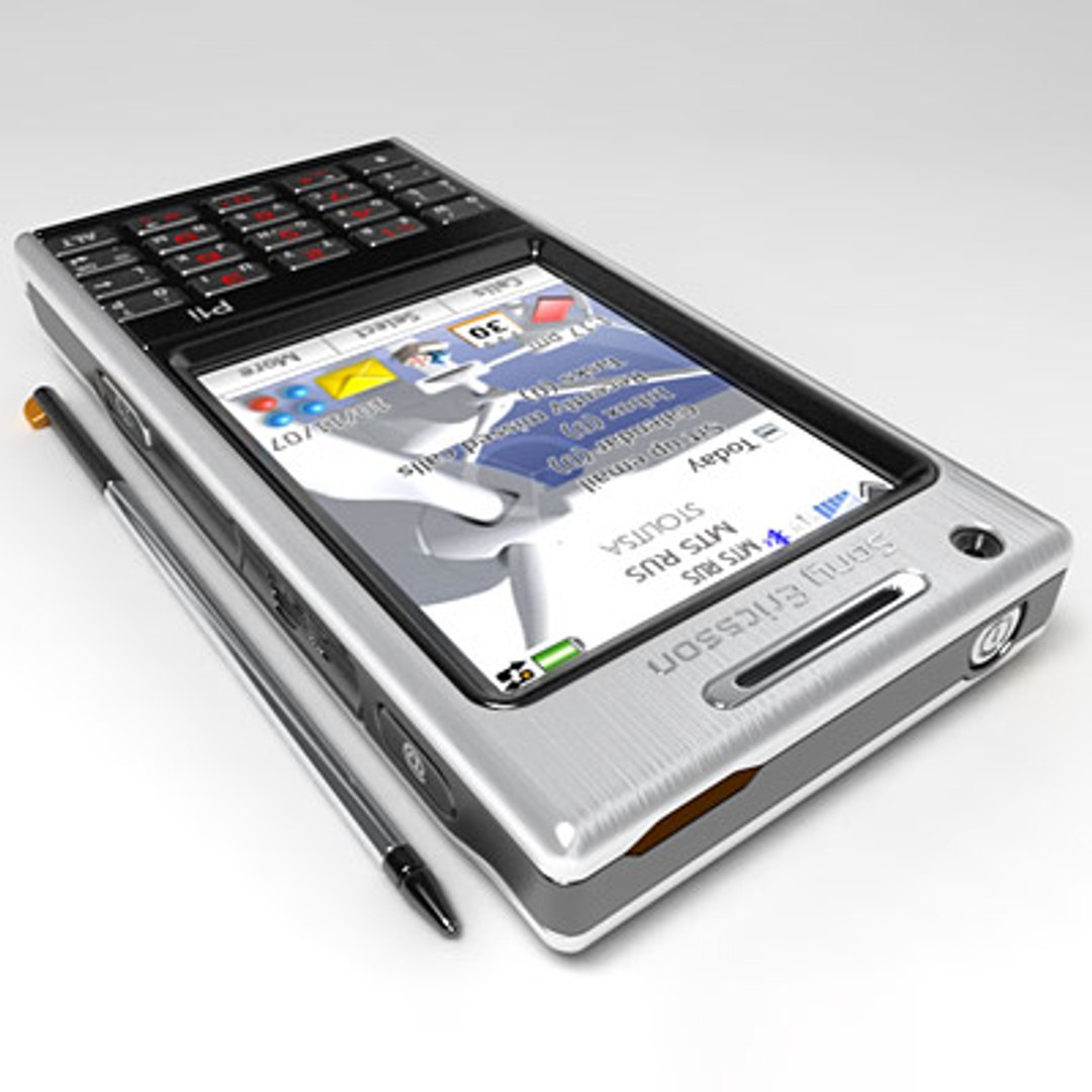 Sony Ericsson P1i Mobile Phone 3d Model