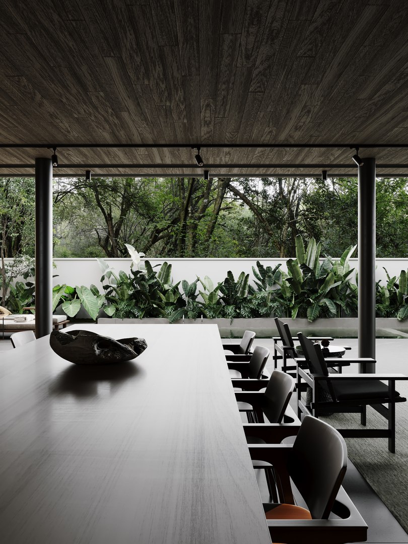 Living Room Dining Room Kitchen Courtyard Model - TurboSquid 2311420