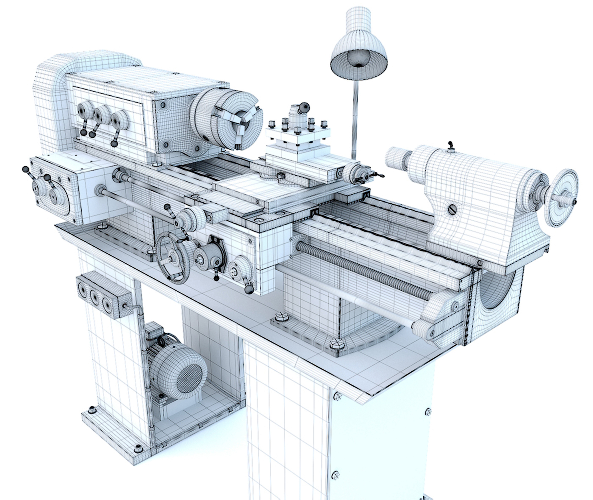 3D model TV4 Lathe machine - Industrial machine tool Gray - TurboSquid ...