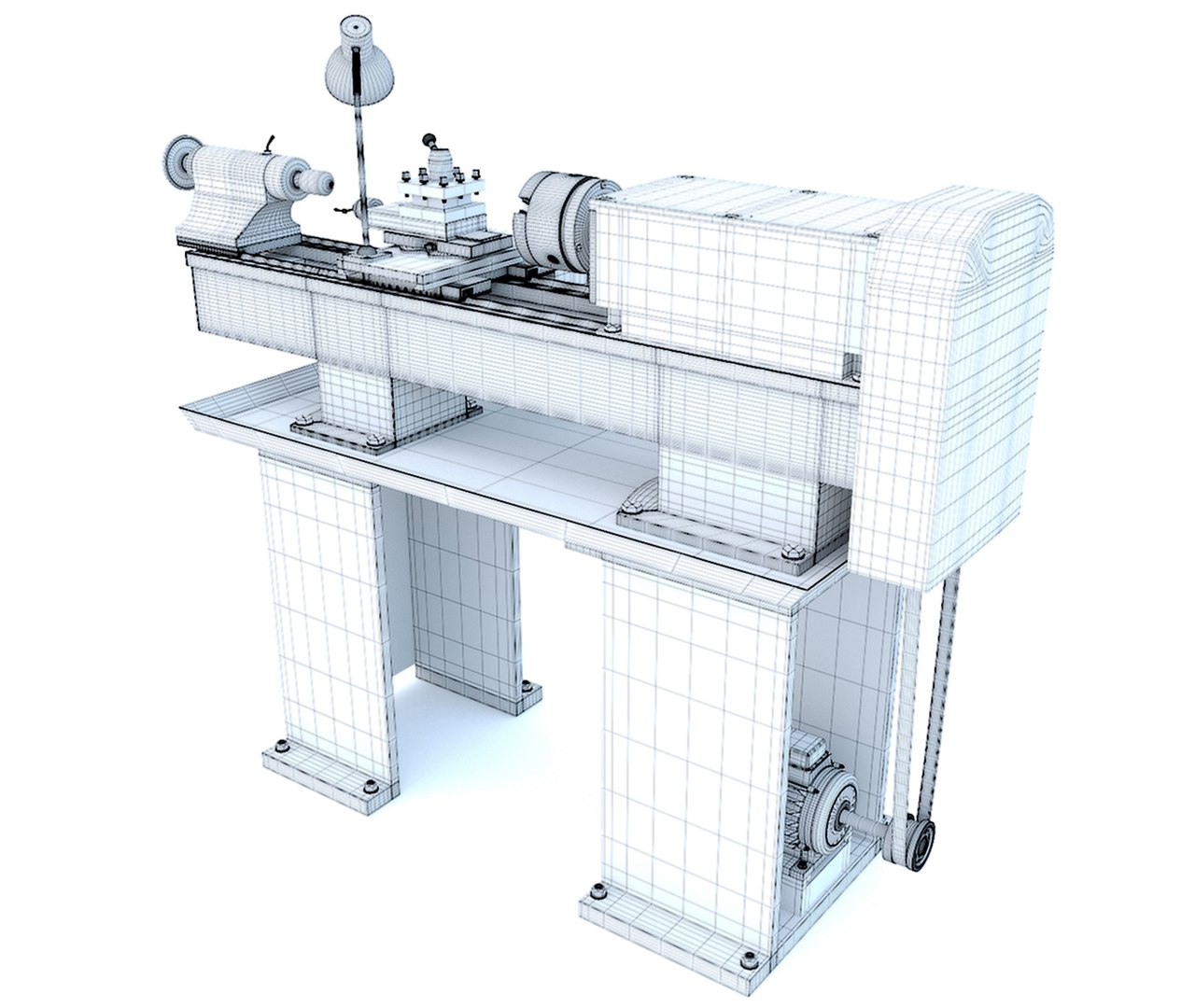 3D Model TV4 Lathe Machine - Industrial Machine Tool Gray - TurboSquid ...