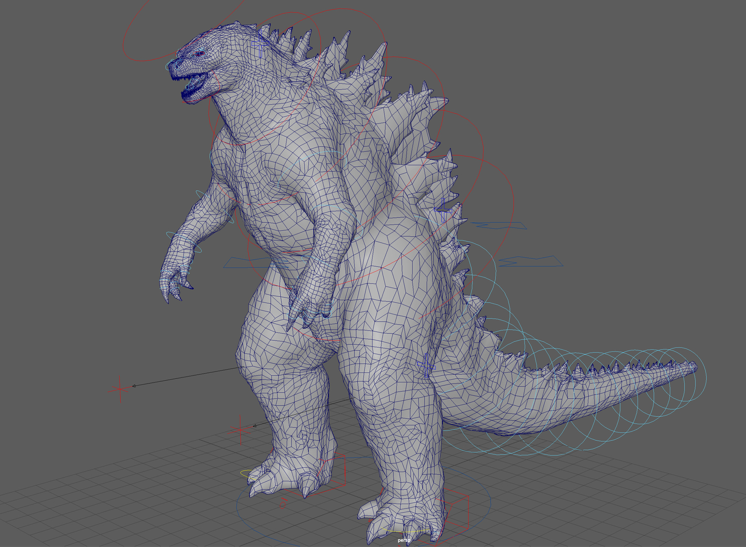 3D модель Godzilla Rig 3D Модель - TurboSquid 1823464