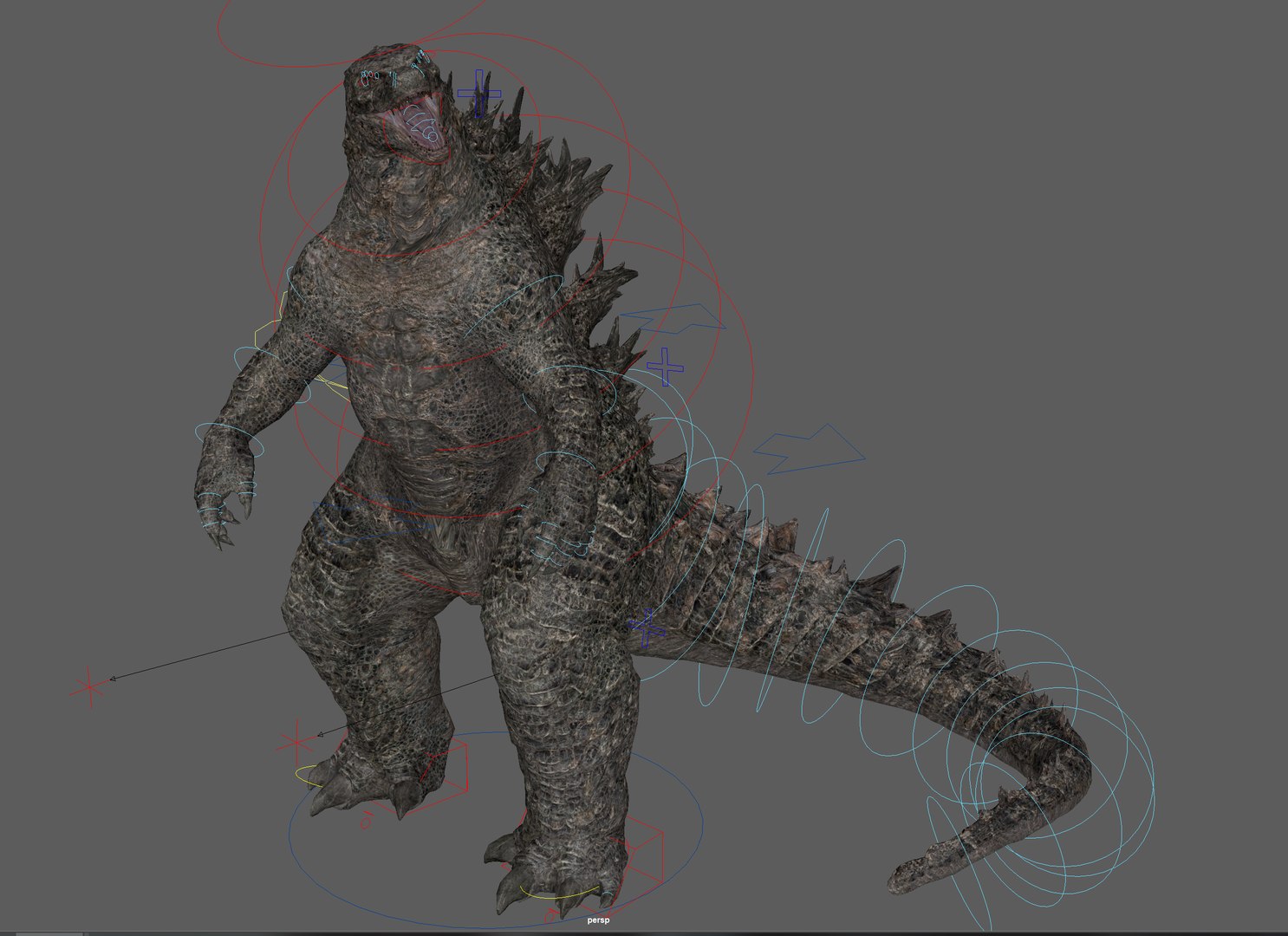 Godzilla Rig 3D Model - TurboSquid 1823464