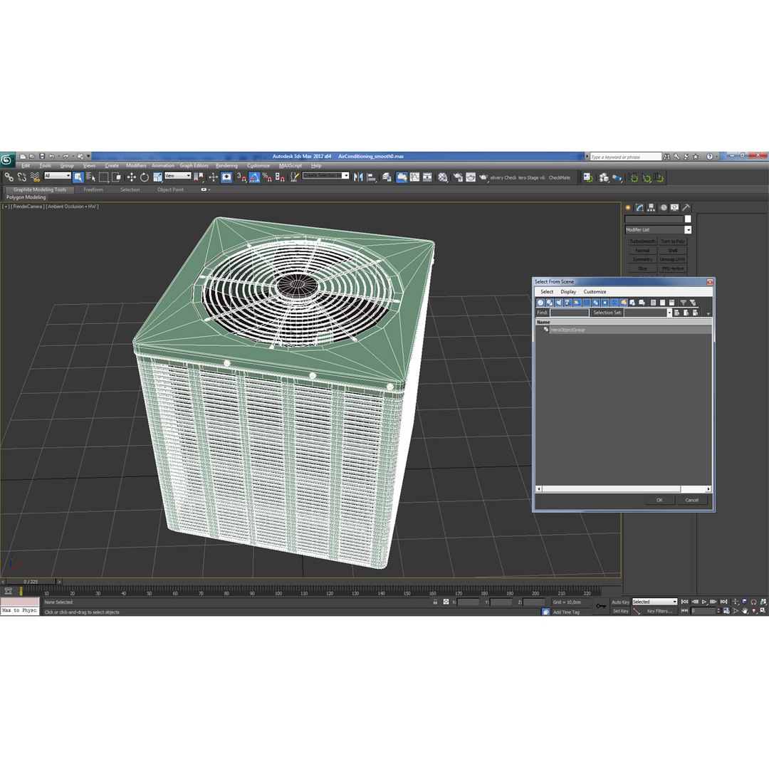 3d model of household ac unit ruud