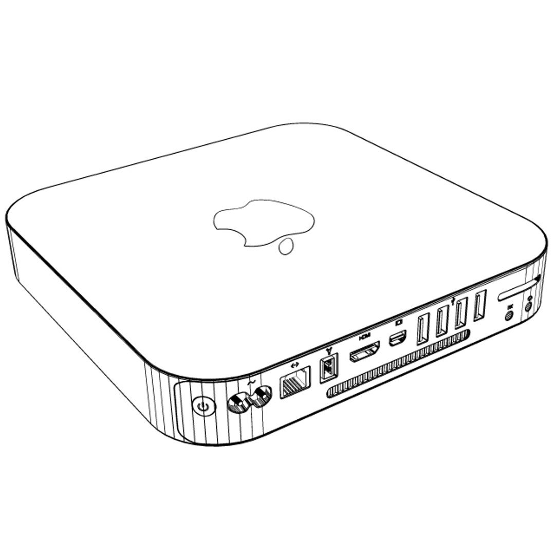 Apple Mac Mini 3D Model - TurboSquid 1299610