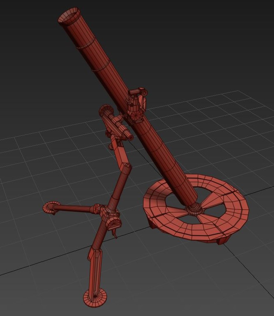 L 16 Mortar 3D - TurboSquid 1177503