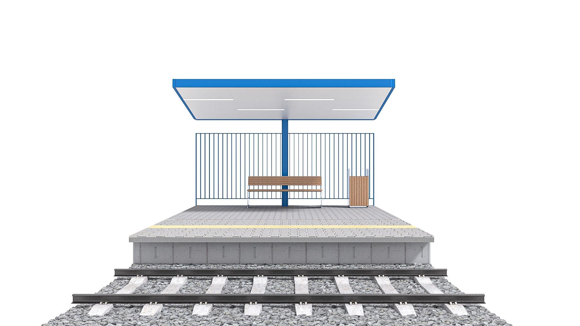 Train Platform Modules 01 3D Model - TurboSquid 2297338