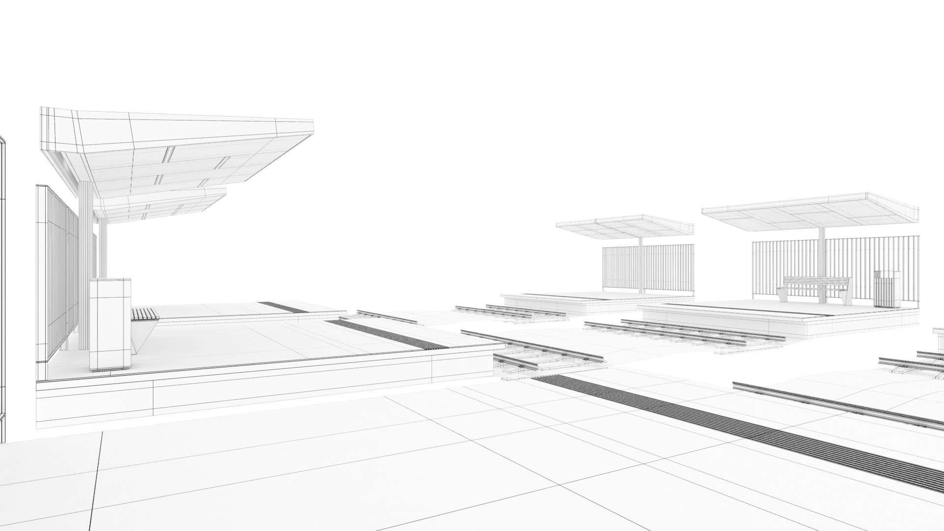 Train Platform Modules 01 3D Model - TurboSquid 2297338
