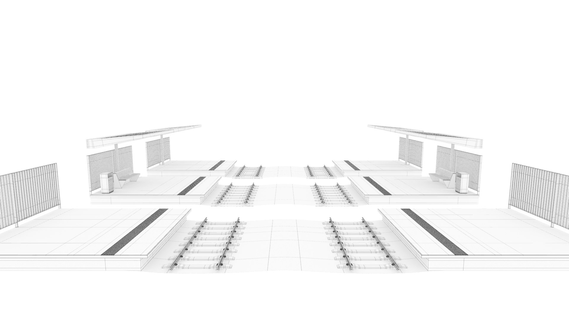 Train Platform Modules 01 3D Model - TurboSquid 2297338