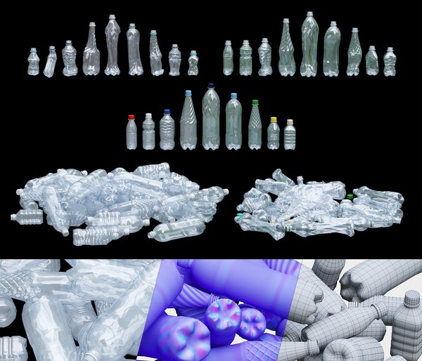 3d obj plastic bottle