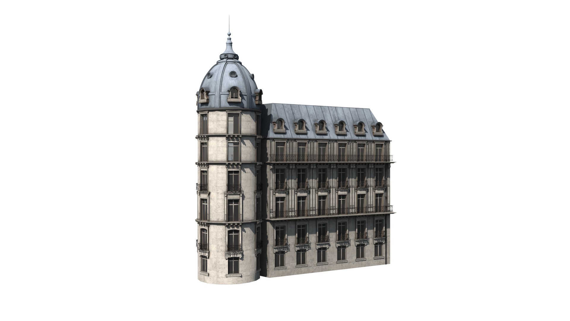 Paris Haussmann Building X2 3D Model - TurboSquid 2417132