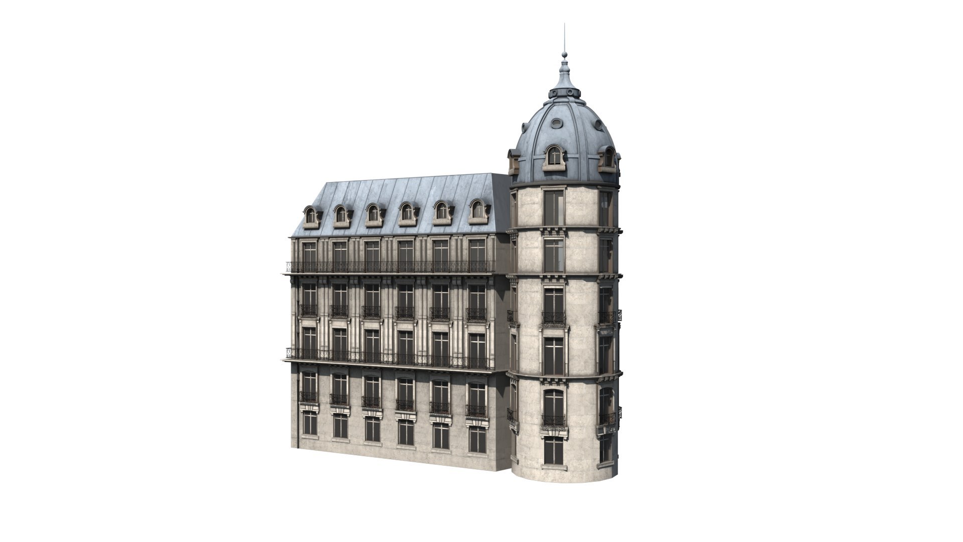 Paris Haussmann Building X2 3D Model - TurboSquid 2417132