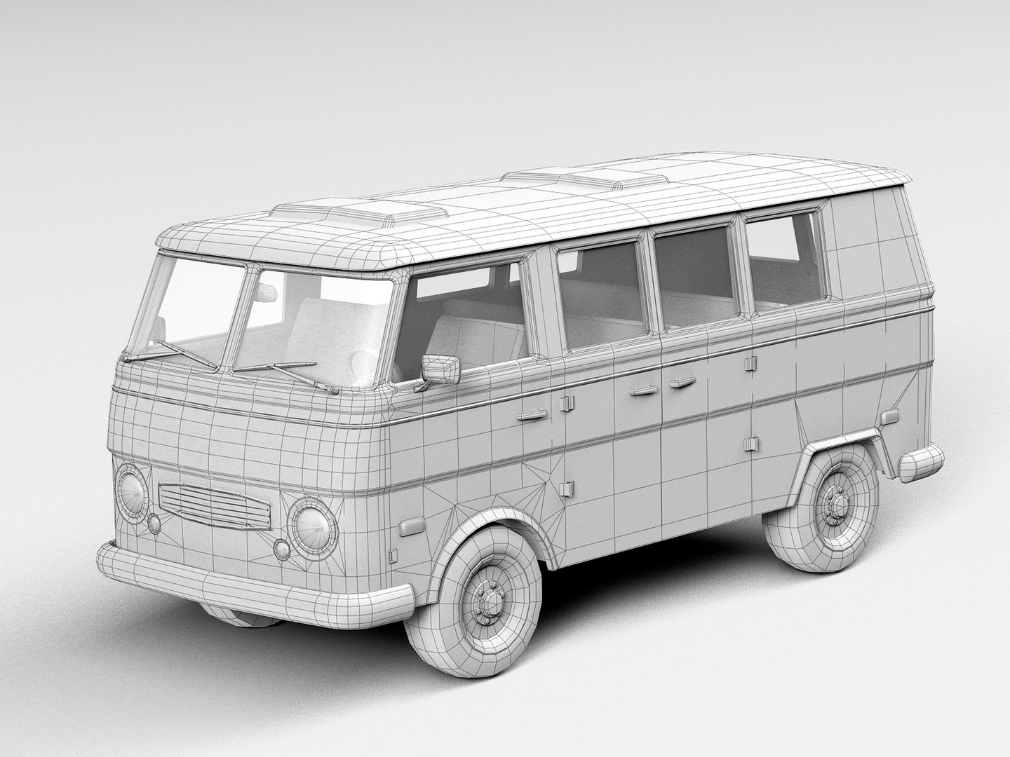 Low-poly Old Generic Van 3D - TurboSquid 1638226
