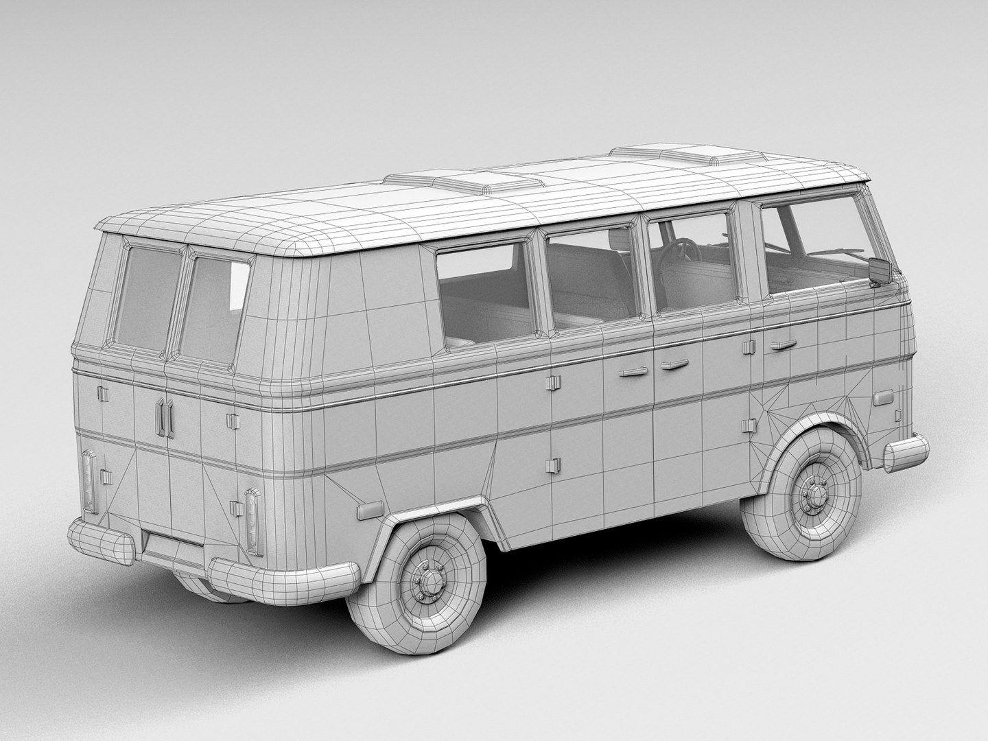 Low-poly Old Generic Van 3D - TurboSquid 1638226