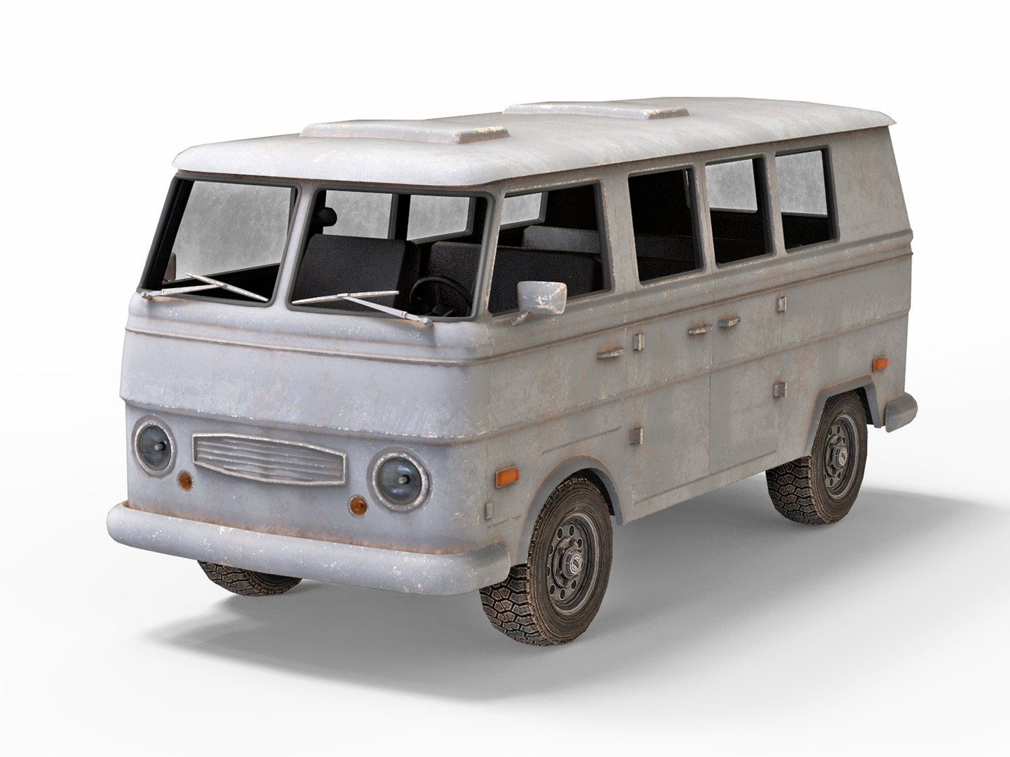 Low-poly Old Generic Van 3D - TurboSquid 1638226