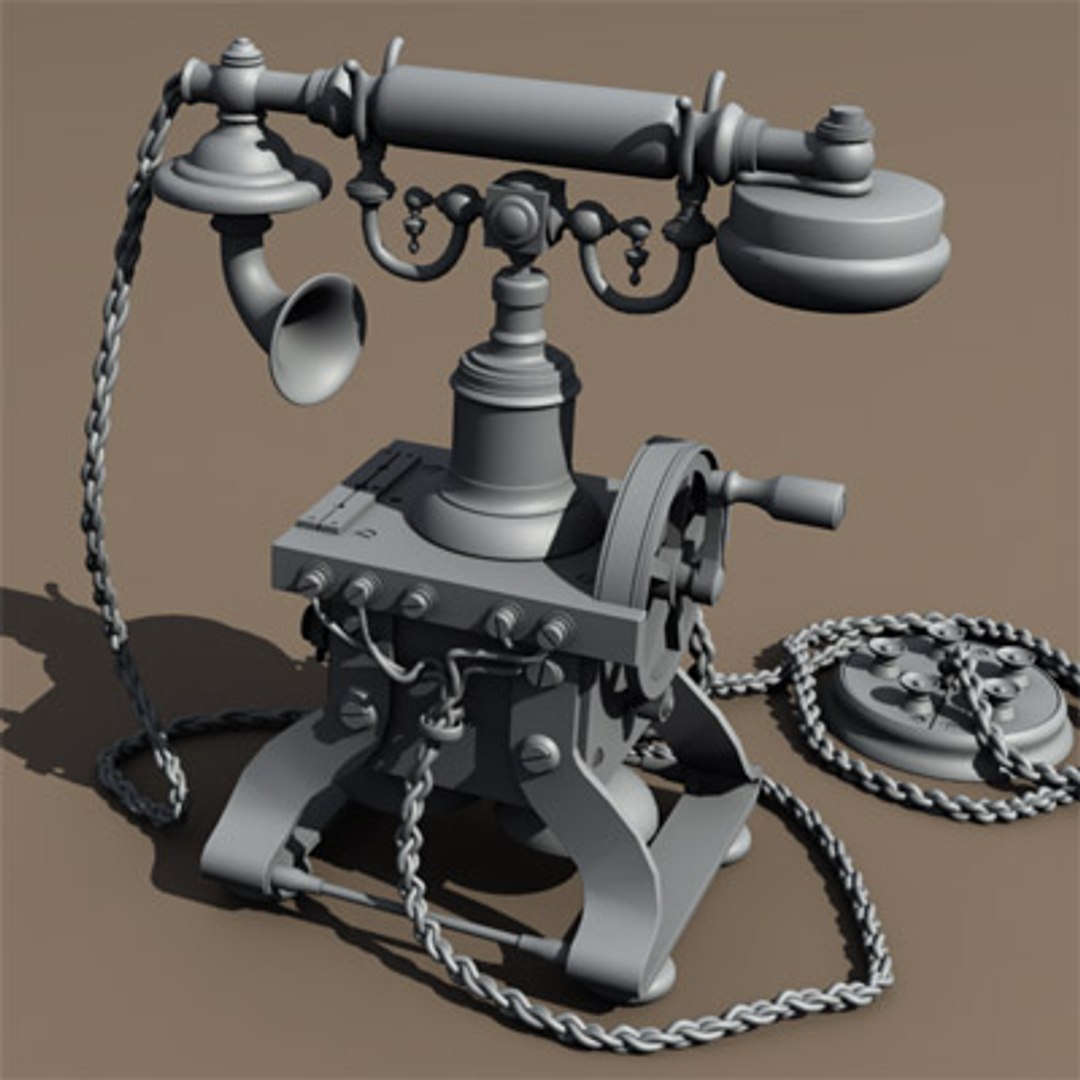 Antique Telephone 3d Model