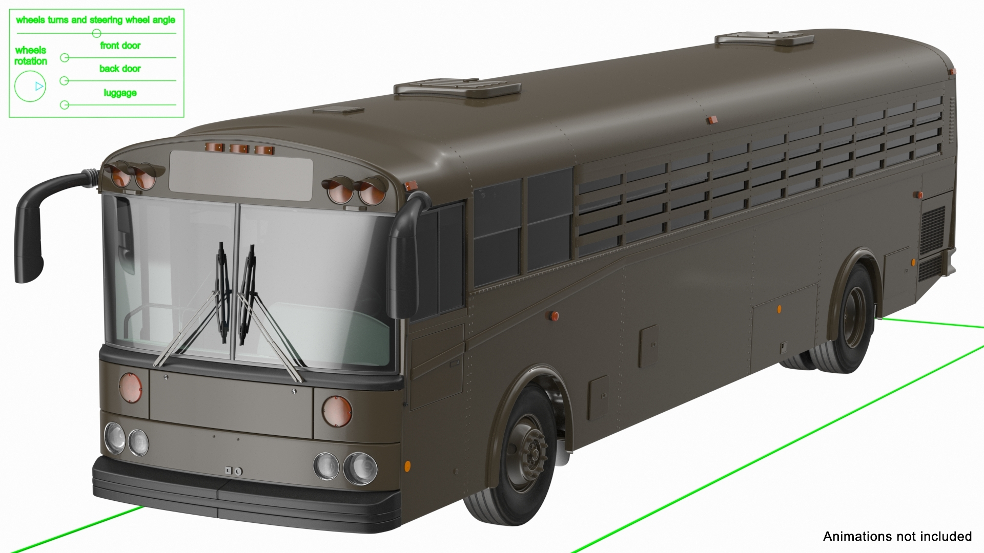 3D prison transport bus rigged - TurboSquid 1706985