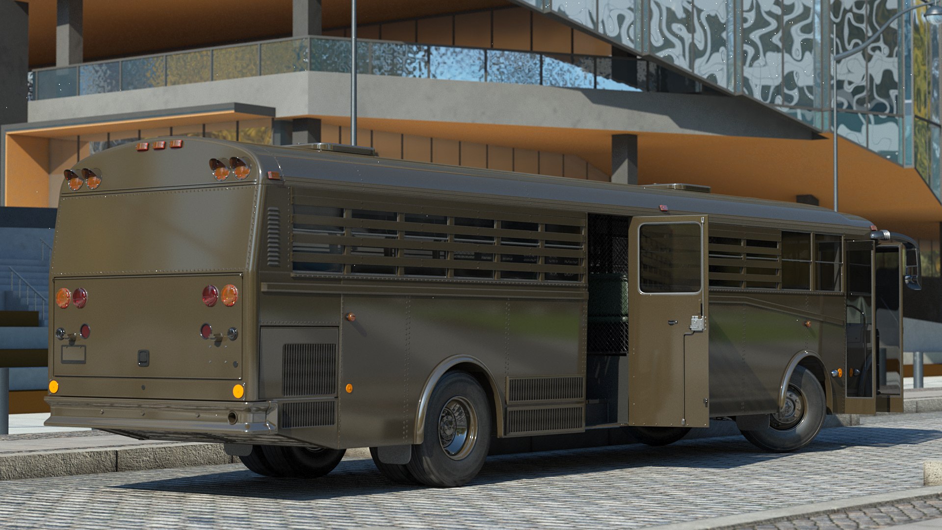 3D prison transport bus rigged - TurboSquid 1706985