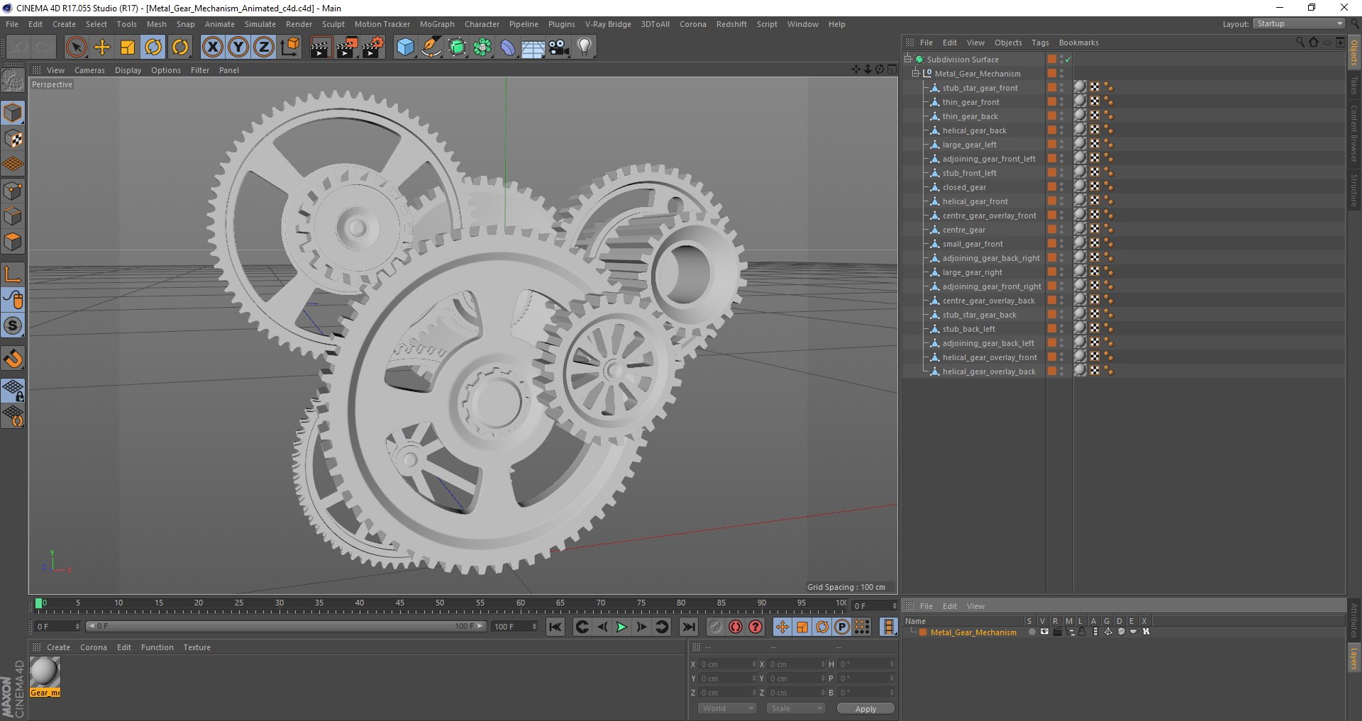 Metal gear mechanism animation 3D - TurboSquid 1538758