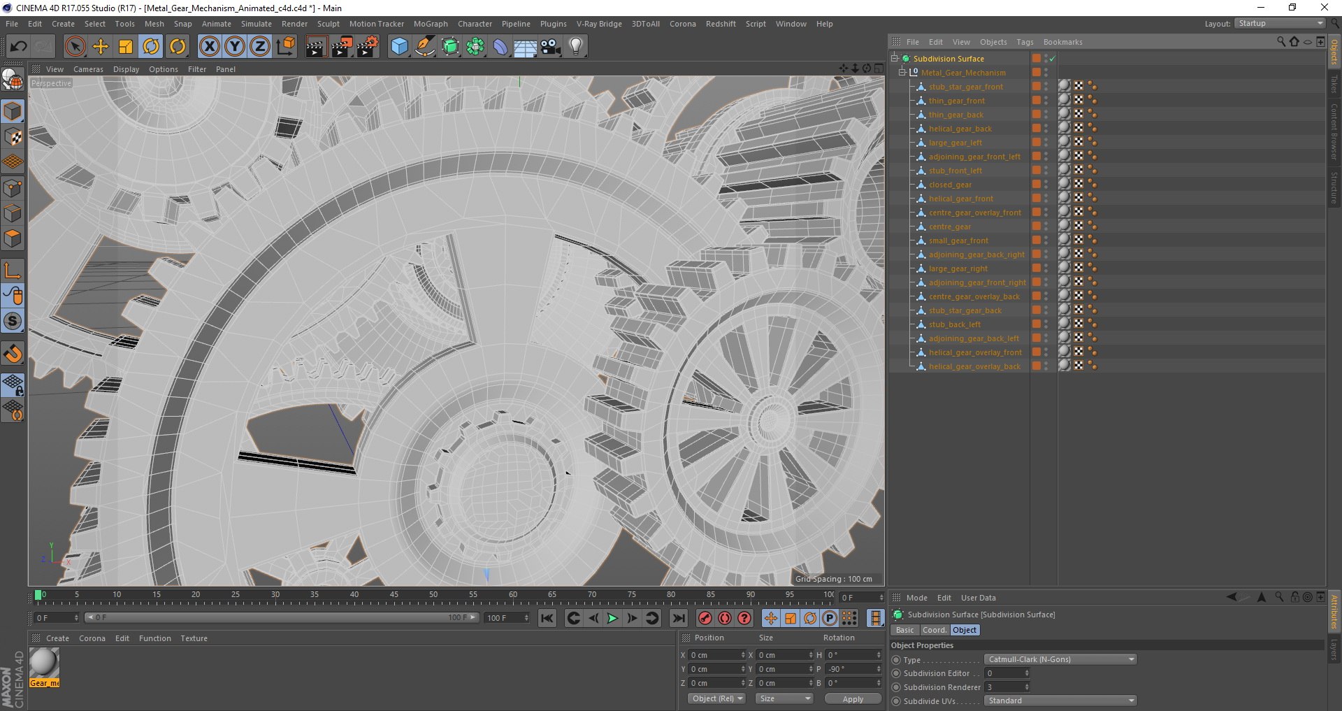Metal gear mechanism animation 3D - TurboSquid 1538758