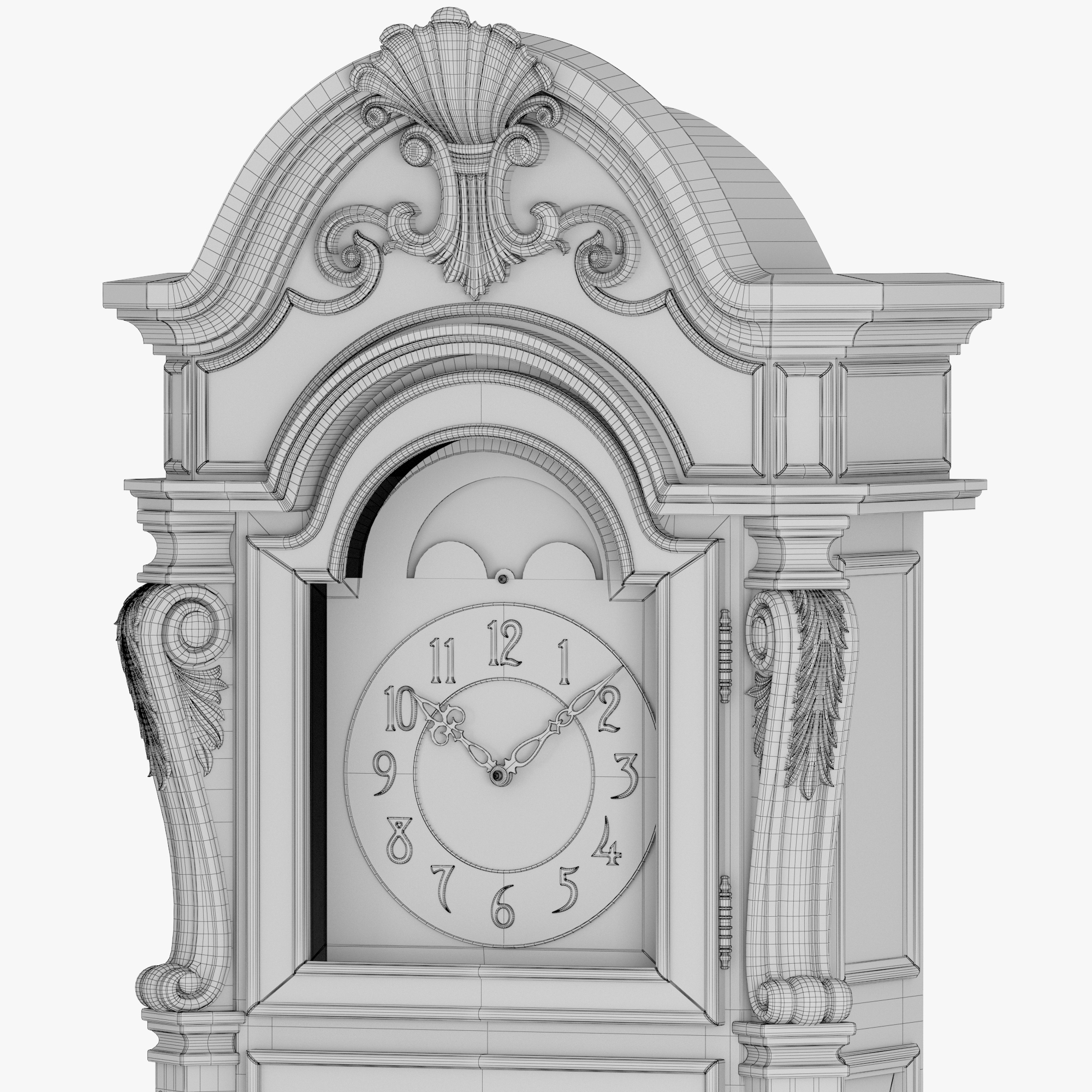 antique clock 3d model