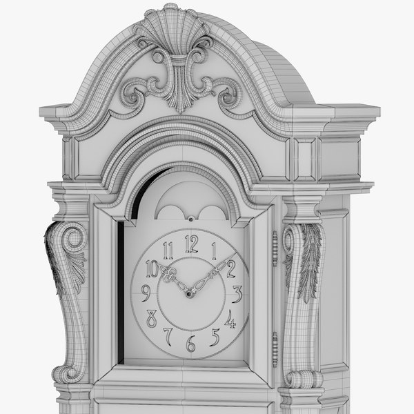 antique clock 3d model