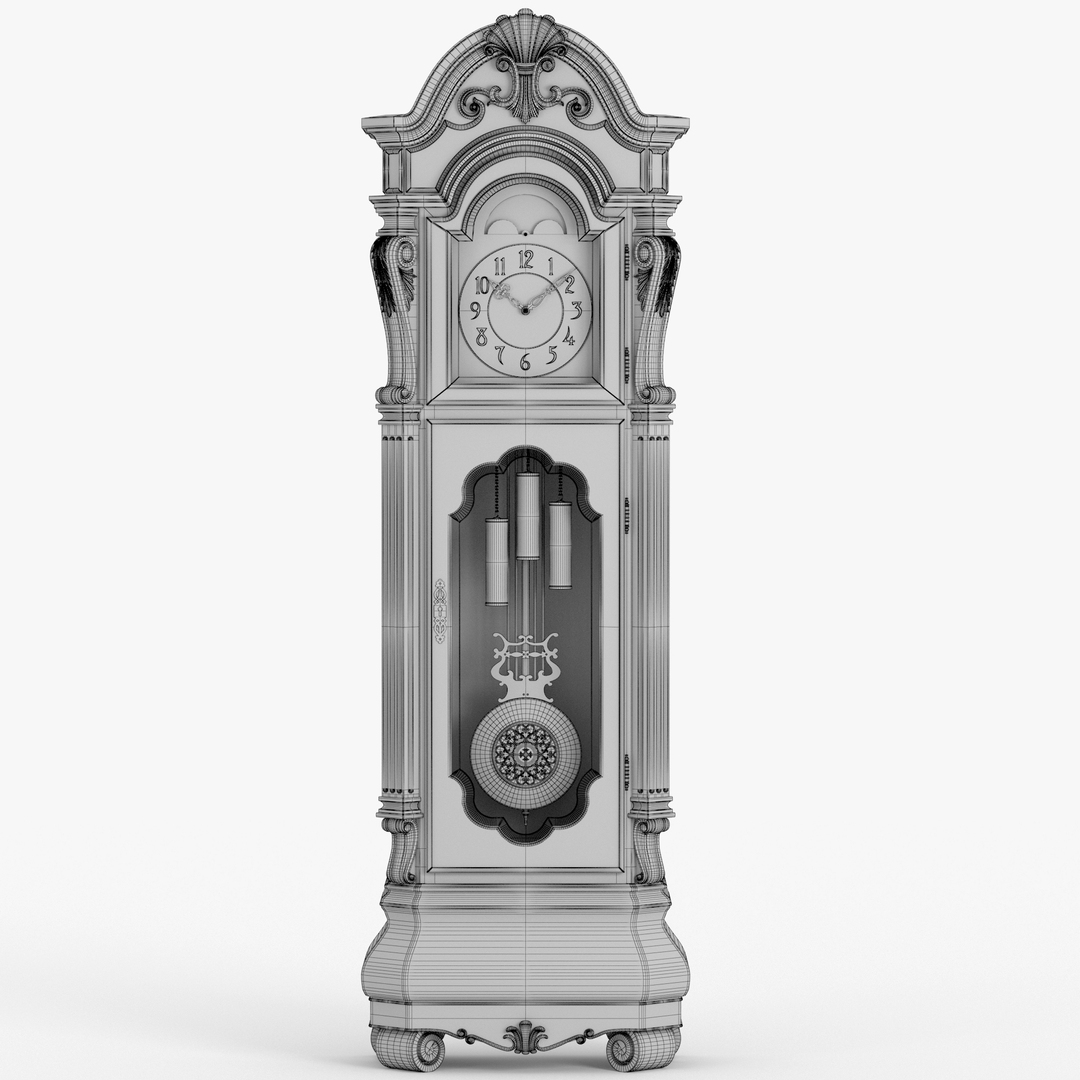 antique clock 3d model