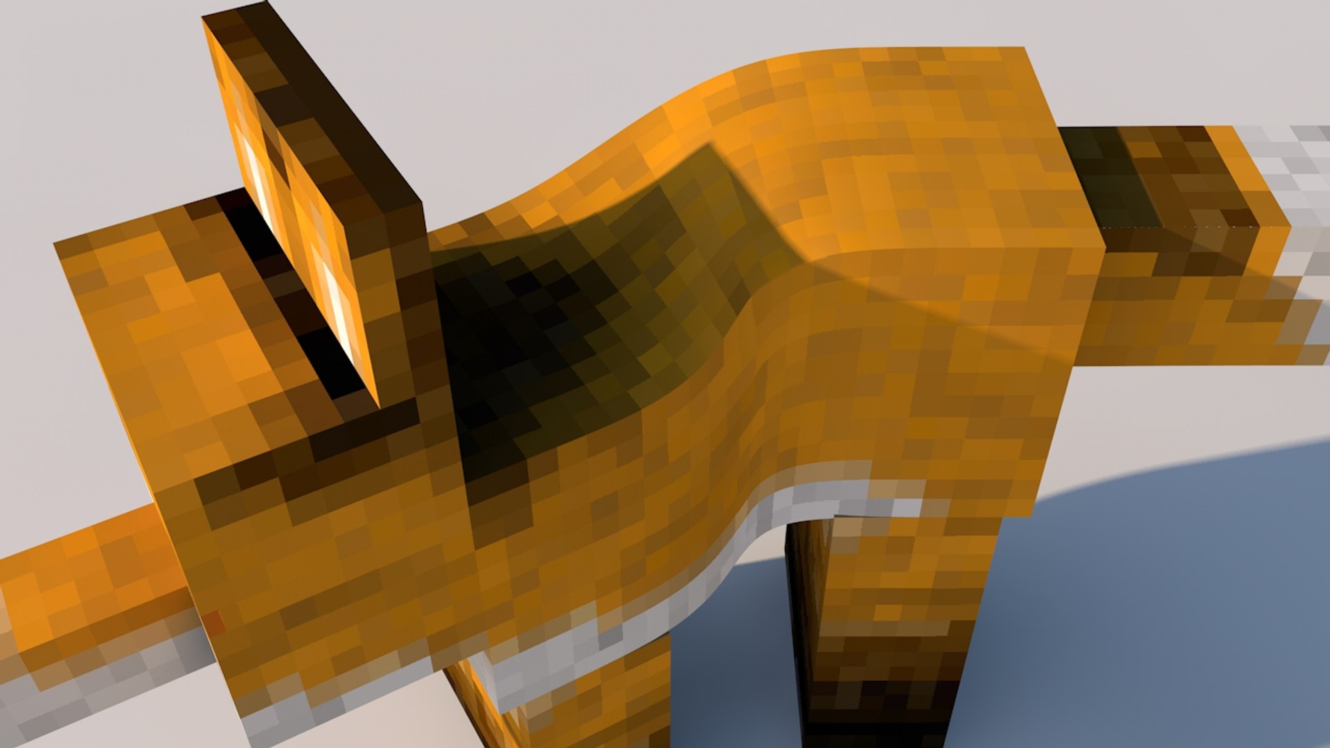 Fox Minecraft 3d C4d